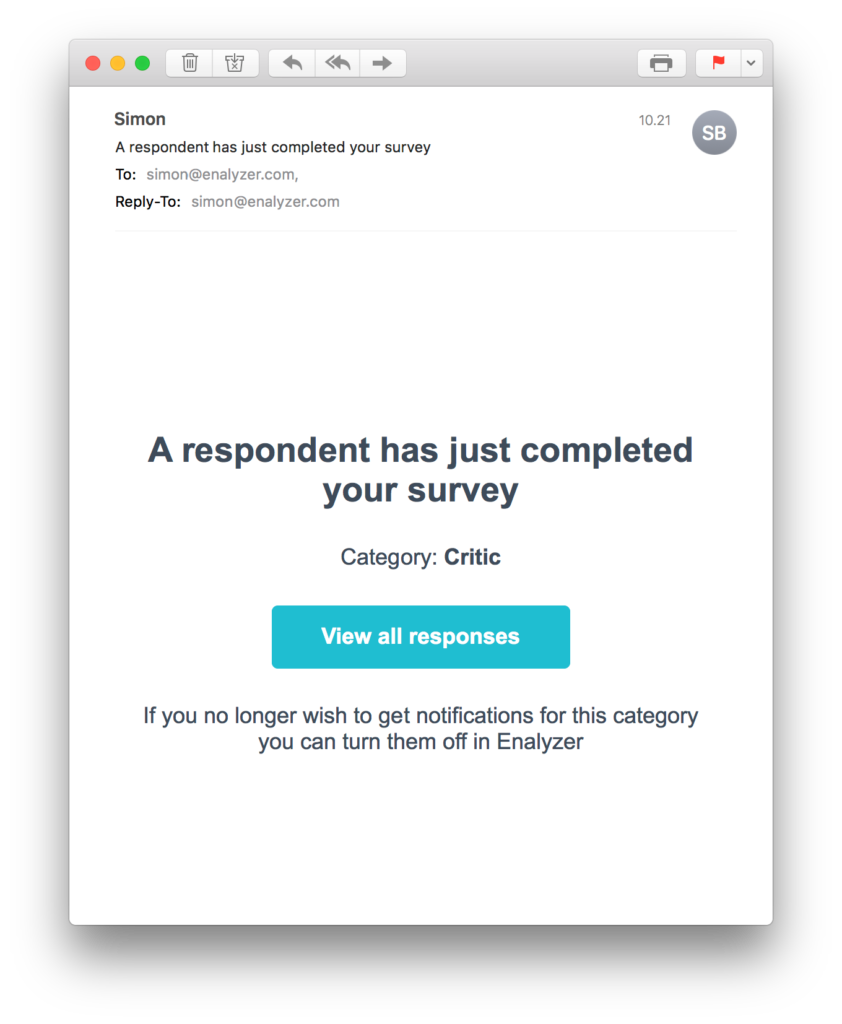 Stay alert with immediate notifications on incoming responses to your ...